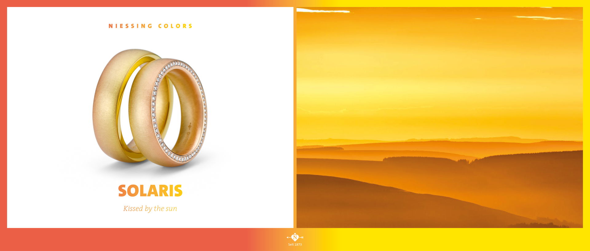 SOLARIS レッドとイエロー、パワフルな二つのカラーが愛し合う二人の心のように永遠に一つになります。それぞれの個性が失われることなく、より ...